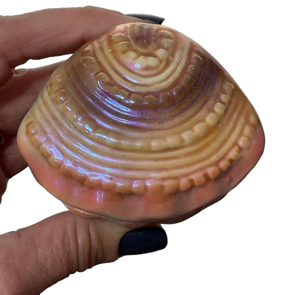Unknown | Other | Clam Shell Trinket Box Vintage Hinged Porcelain ...